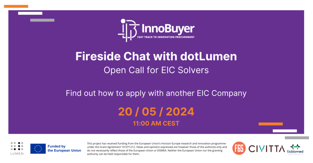 Fireside Chat Webinar – Open Call for EIC Solvers – InnoBuyer Fireside Chat Webinar – Open Call for EIC Solvers – InnoBuyer